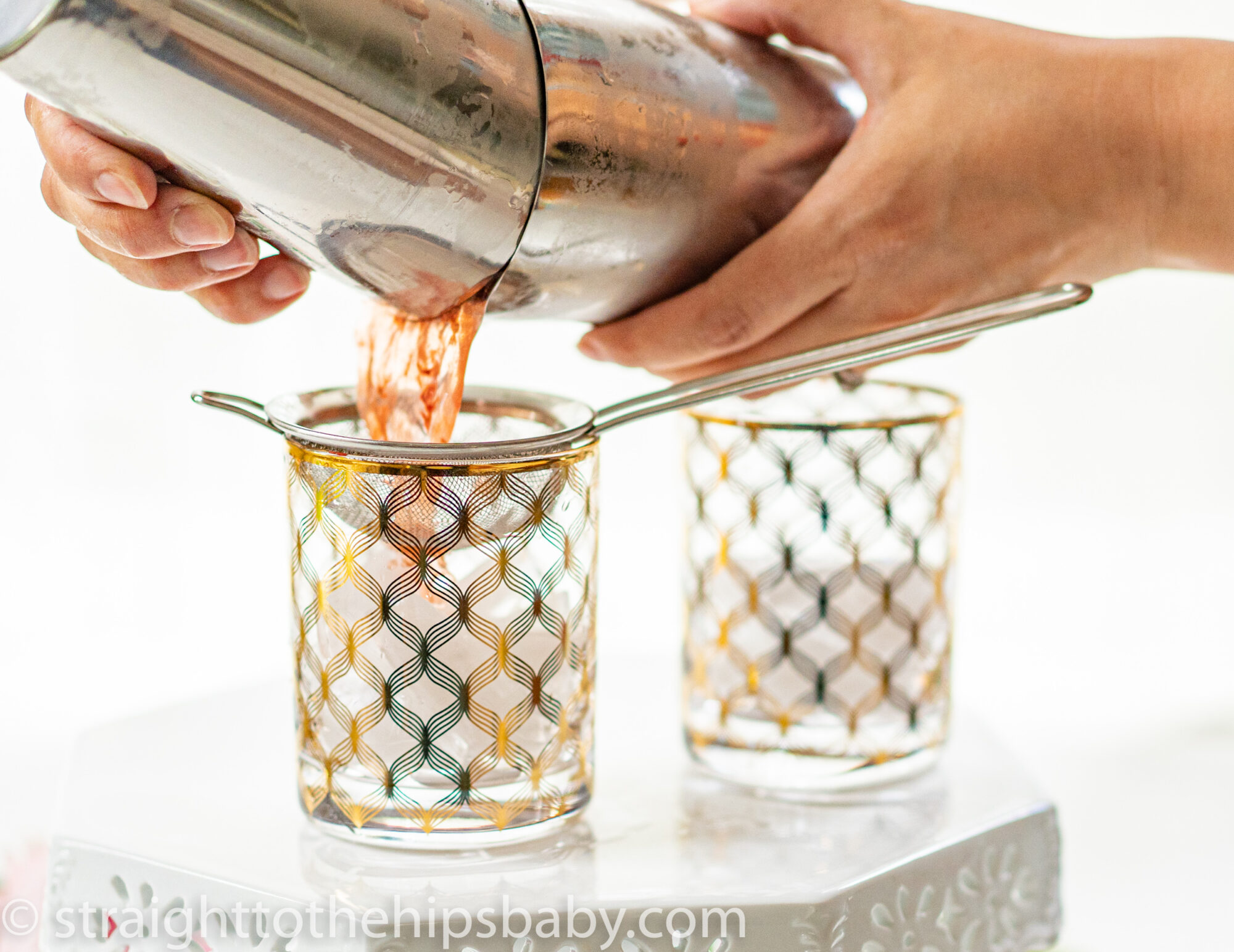 Rhubarb Vodka Shrub Cocktail - Straight to the Hips, Baby