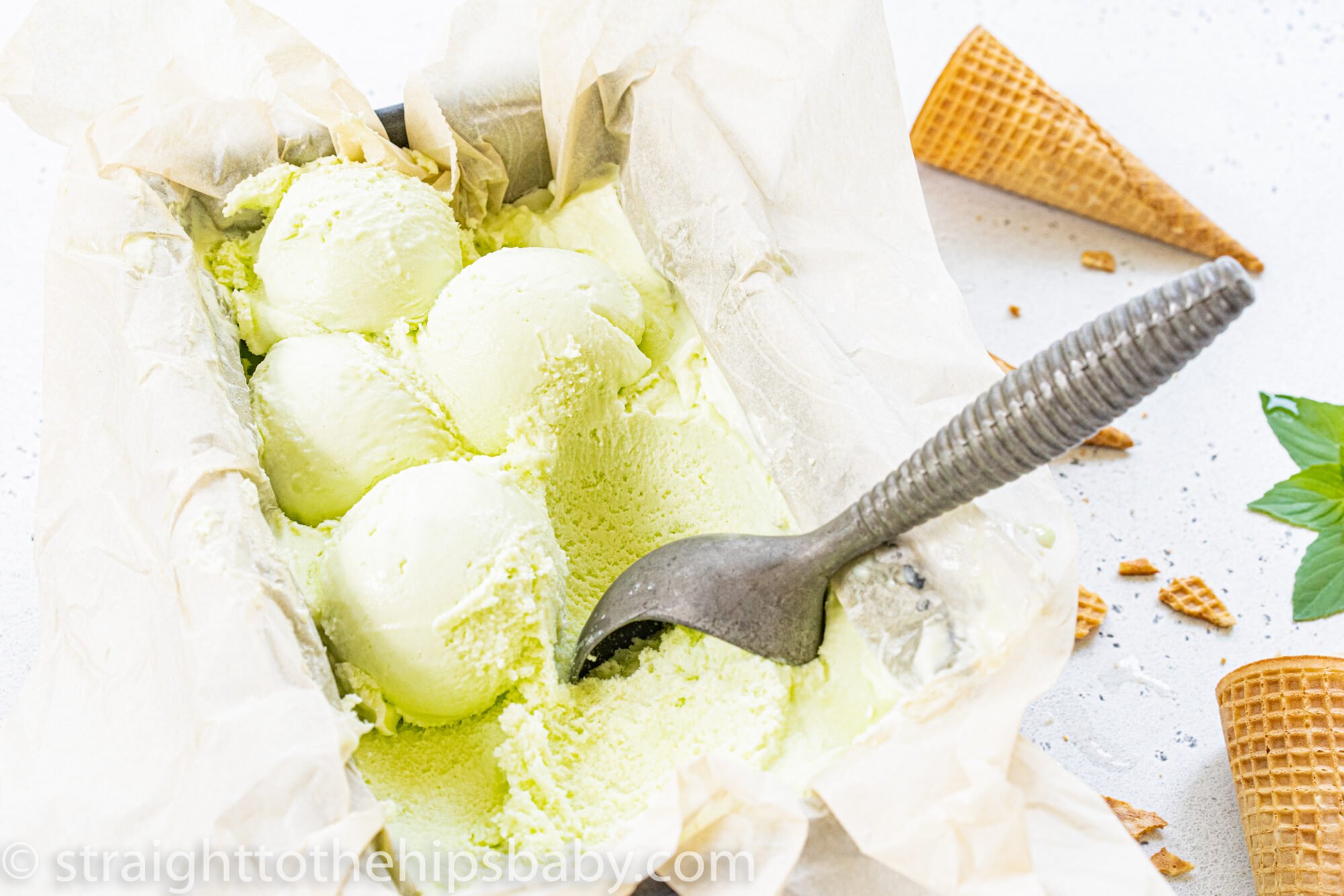 Refreshing Green Thai Basil & Lime Ice Cream - Straight to the Hips, Baby